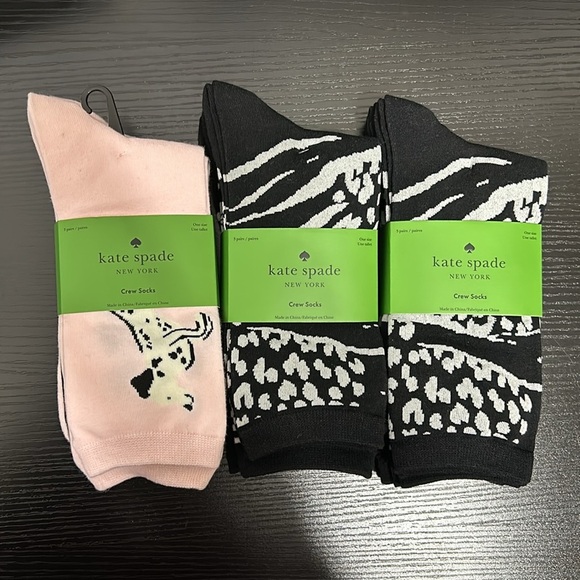 kate spade | Shoes | Kate Spade New York Crew Socks 3 Pair In One Set ...